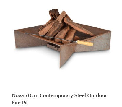 Fire Pit Nova 700mm Steel Outdoor – Plateau Landscape Supplies & Greenstar Hire