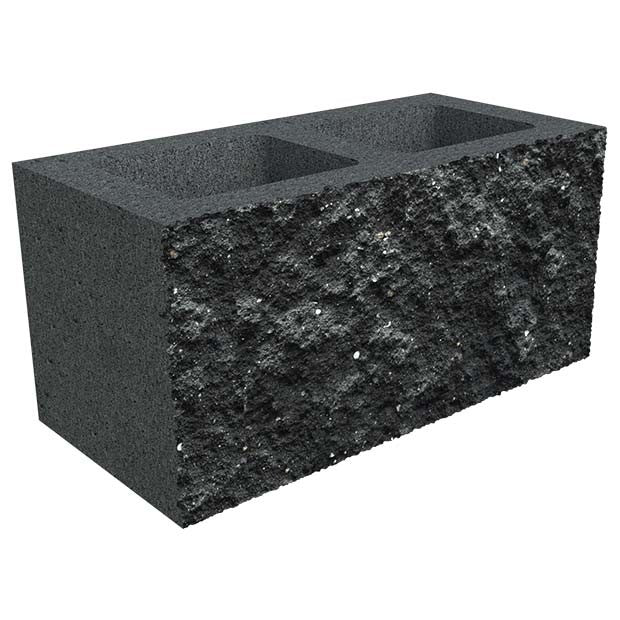 Designer Block Split Face 200 Series 390 x 190 x 190 Charcoal - price – Plateau Landscape ...