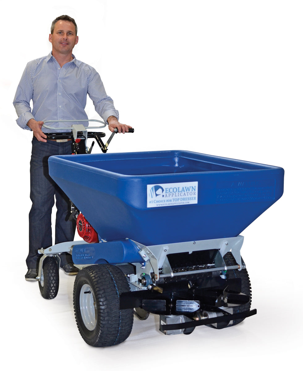 Spreader Top Dresser Petrol Walk Behind – Plateau Landscape Supplies & Greenstar Hire