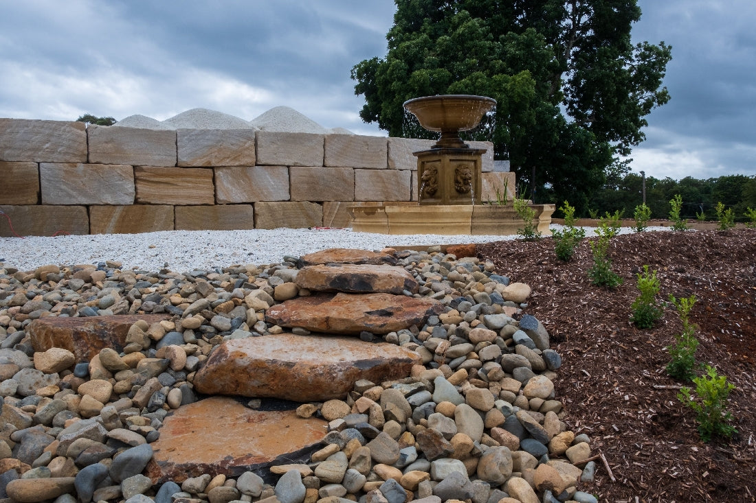 Sandstone blocks 500x500x1000 rough sawn - B Grade – Plateau Landscape ...