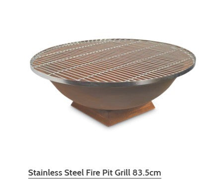 FIRE PIT 835mm STAINLESS STEEL COOKING GRILL FULL – Plateau Landscape ...